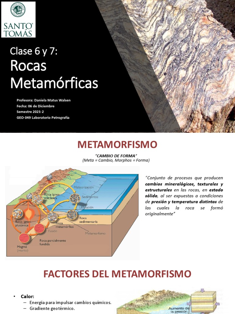 Lab 6 y 7. Rocas MetamÃ Rficas | PDF | Roca (geología) | Minerales