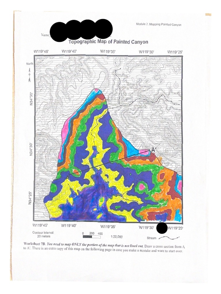 GLG 103 Module 7. Mapping Painted Canyon | PDF