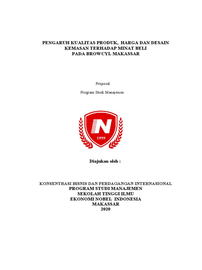 Pengaruh Kualitas dan Harga Browcyl Makassar | PDF | Bisnis ...