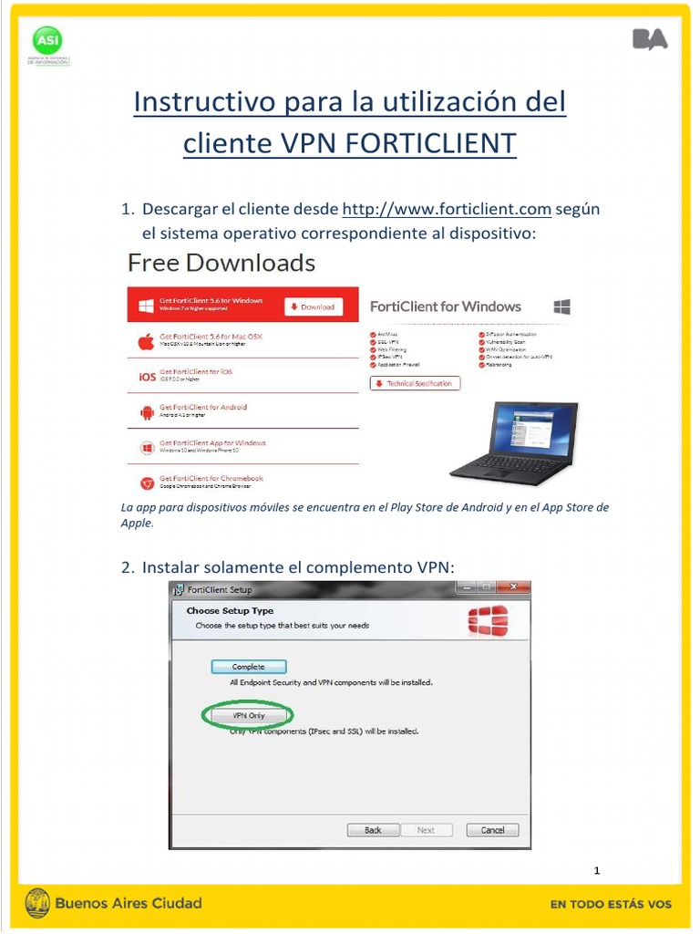 Instructivo VPN GCBA Forticlient SSL v3.0 | PDF