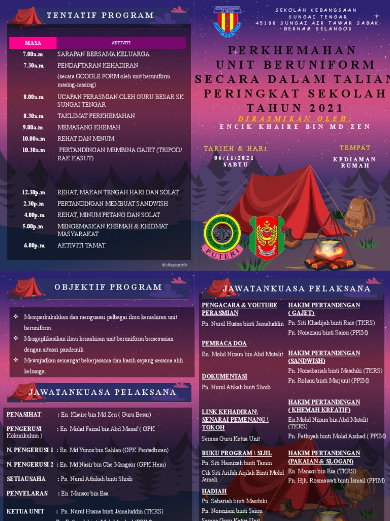 Buku Program Perkhemahan 2021 | PDF