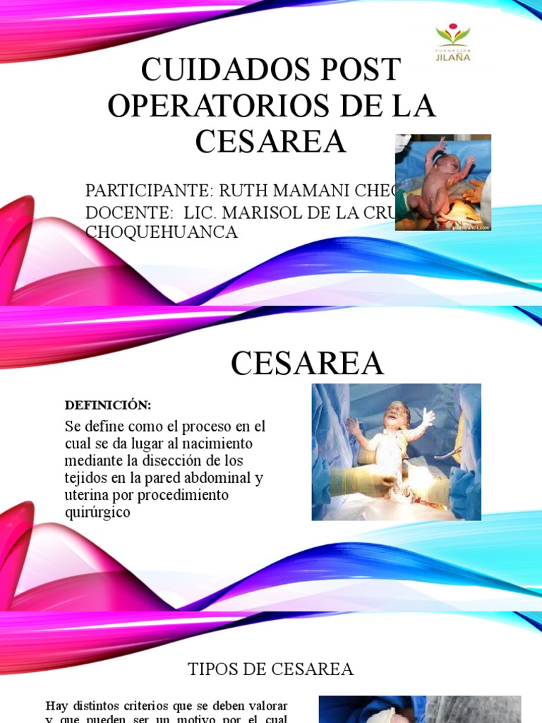 Cuidados Post Operatorios de La Cesarea | PDF | Parto | Seccion de cesárea