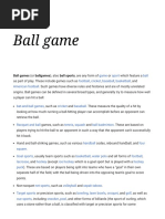 List of Ball Games - Wikipedia | PDF | Cue Sports | Team Sports