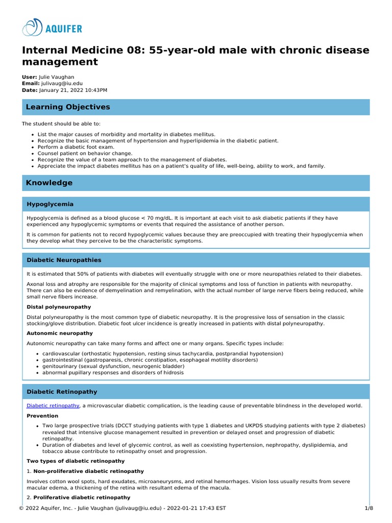 Aquifer InternalMedicine08 - 55 | PDF | Diabetes Management | Hypertension
