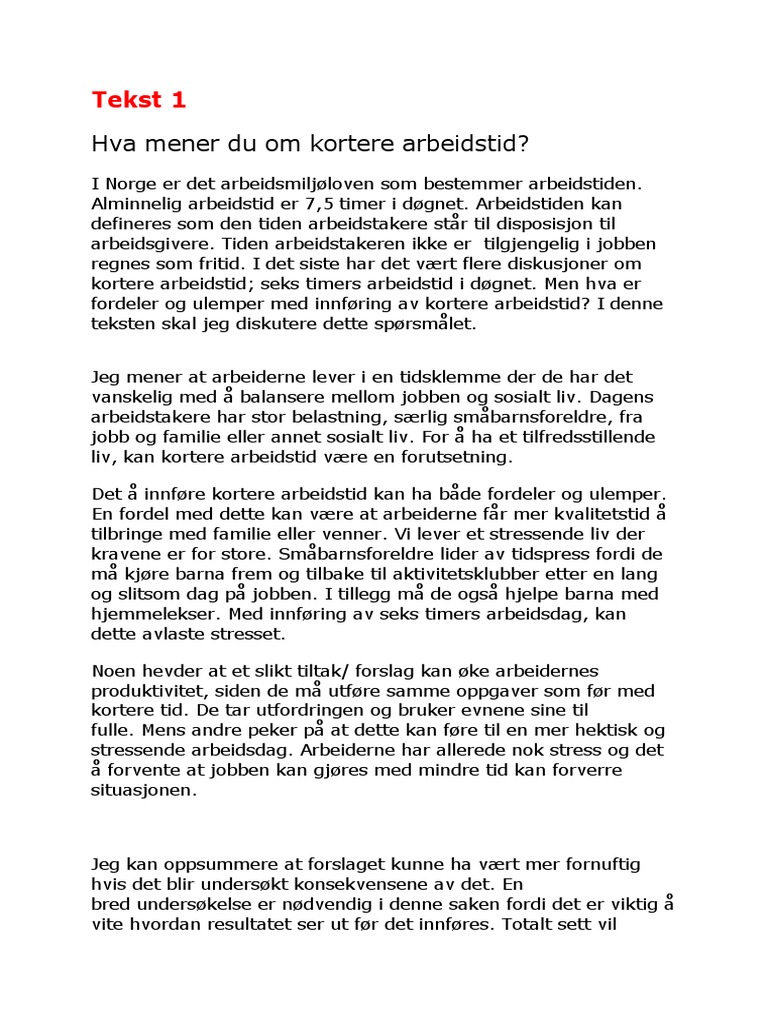 Eksempel På B2-Tekst | PDF