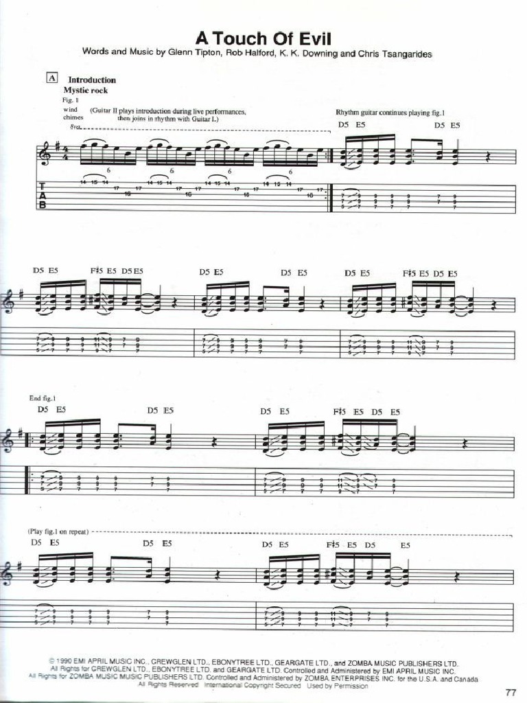 Judas Priest Tabs | PDF