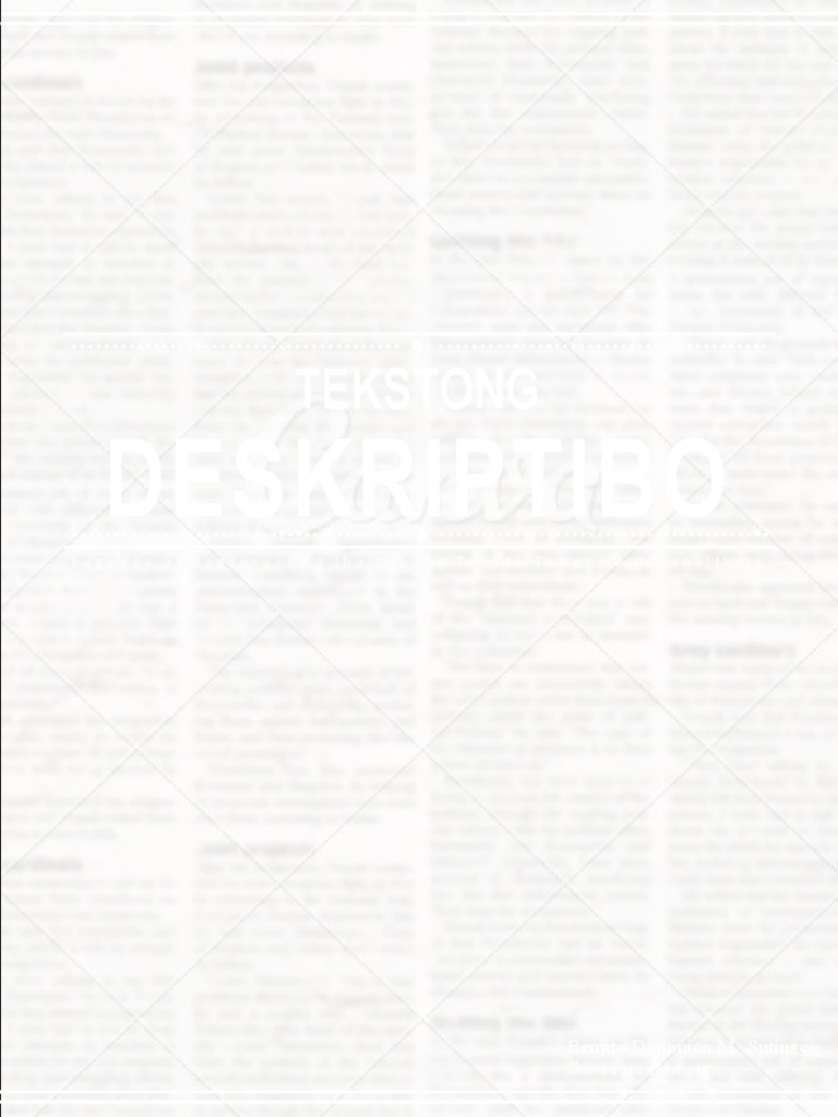 Tekstong Deskriptibo | PDF