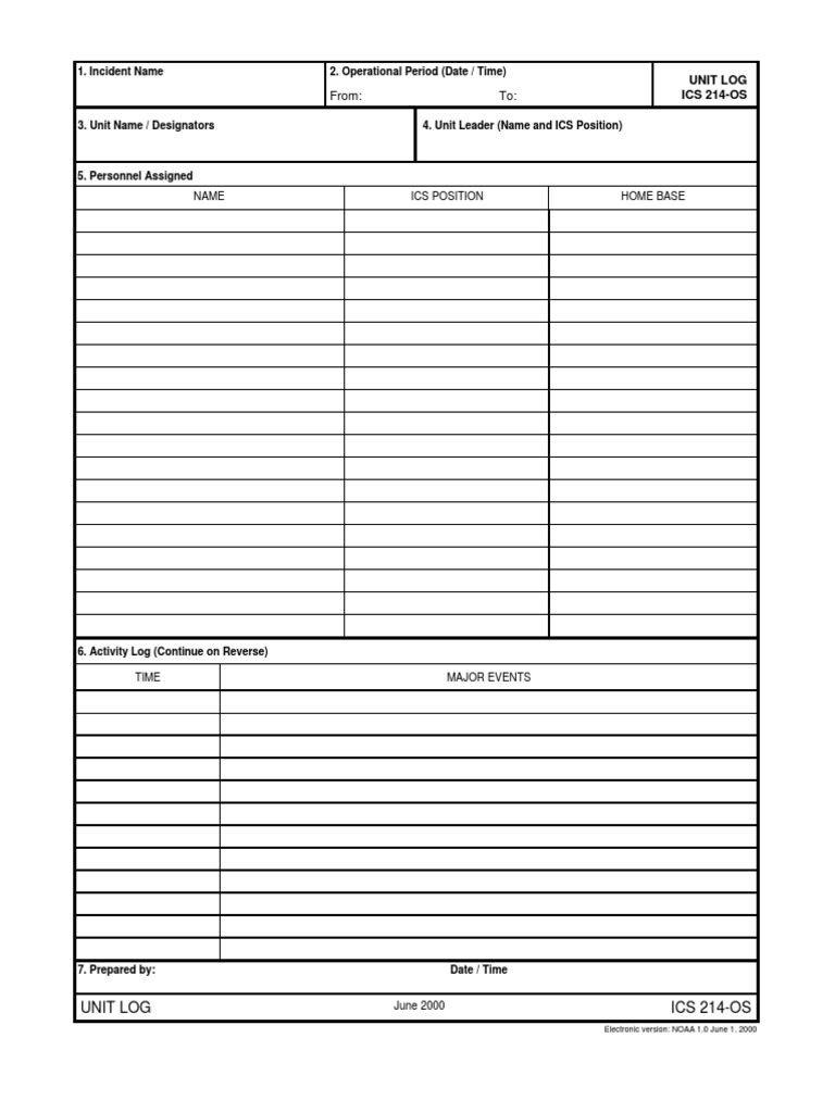 Ics Form 214 | PDF | Incident Command System | Business