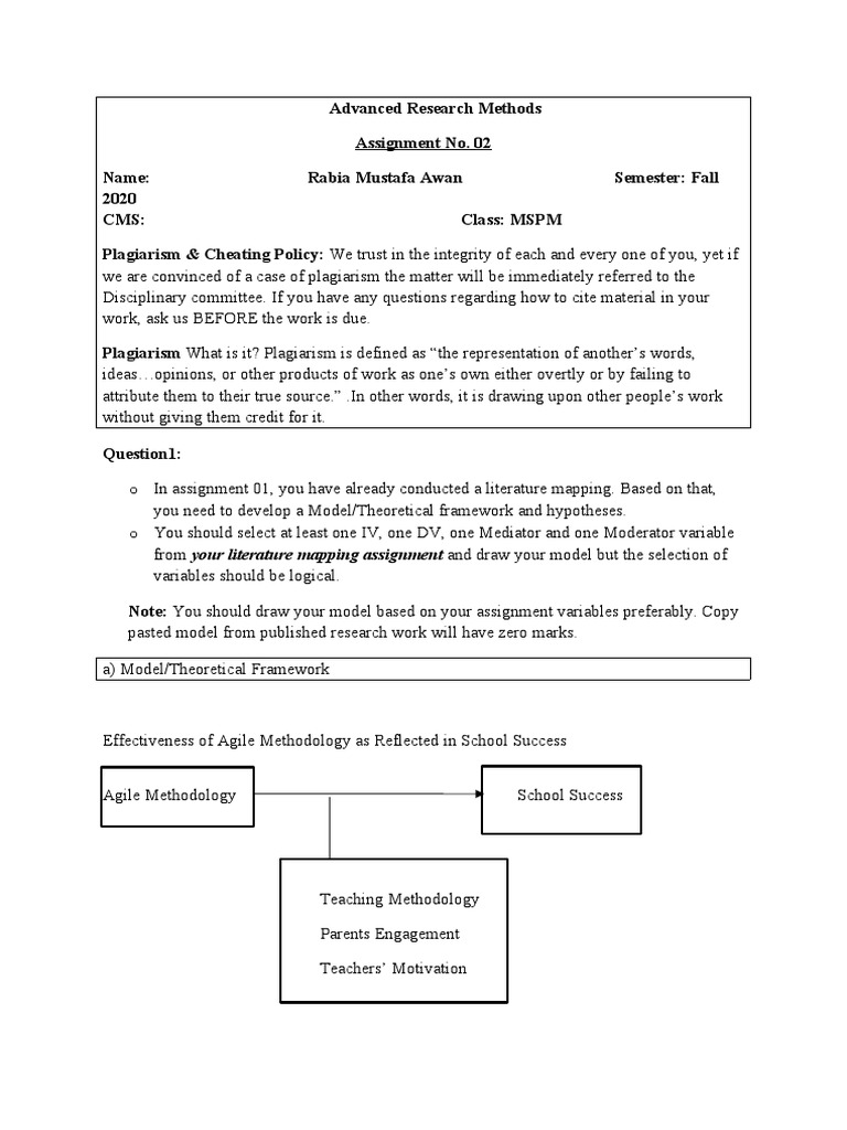 Advanced Research Methods - Assignment 2 Done | PDF | Career & Growth ...