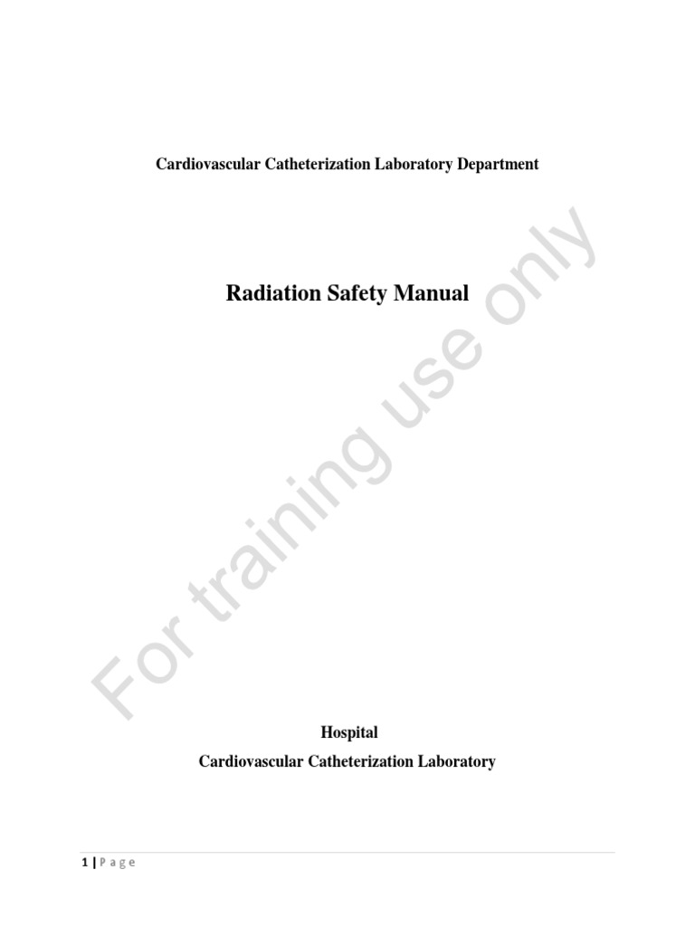 Sample - RSO Manual Hospital Cathlab | PDF | Ionizing Radiation ...