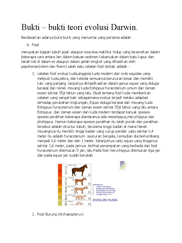Bukti Evolusi Darwin | PDF