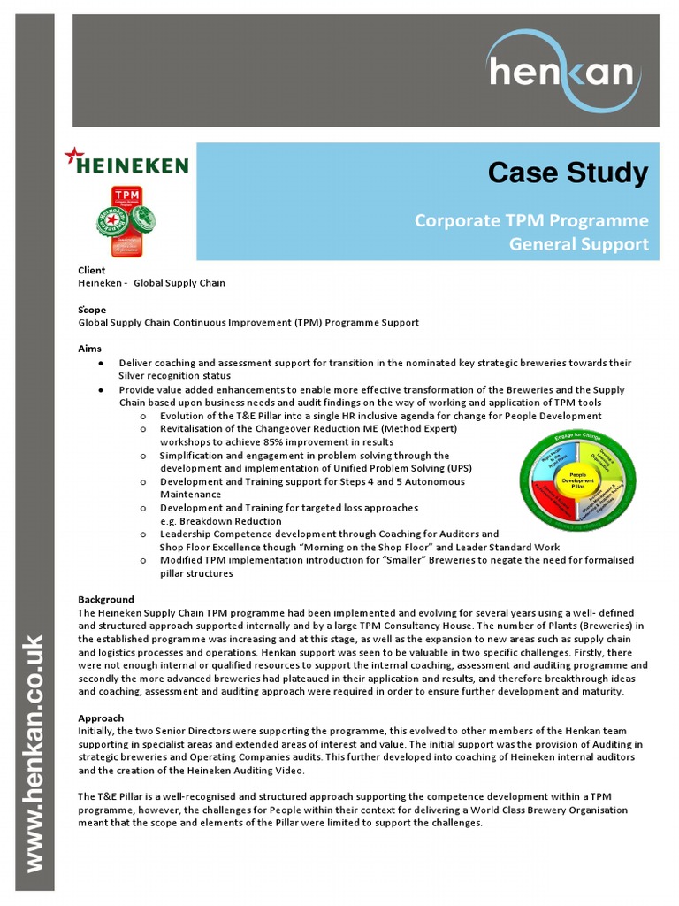 Heineken's TPM Programme Enhancement | PDF | Audit | Supply Chain