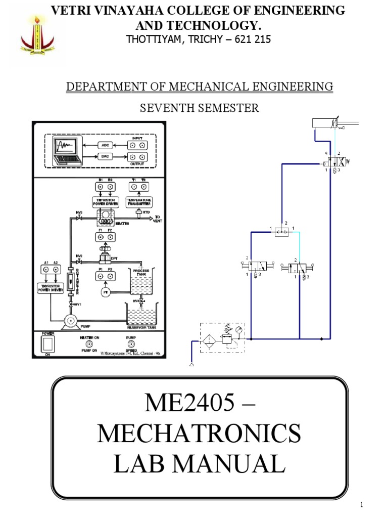 ME2405 Mechatronics Lab | PDF | Valve | Programmable Logic Controller