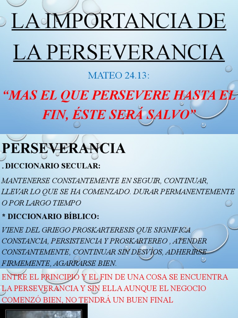La Perseverancia en la Vida Cristiana | PDF | eucaristía | Oración