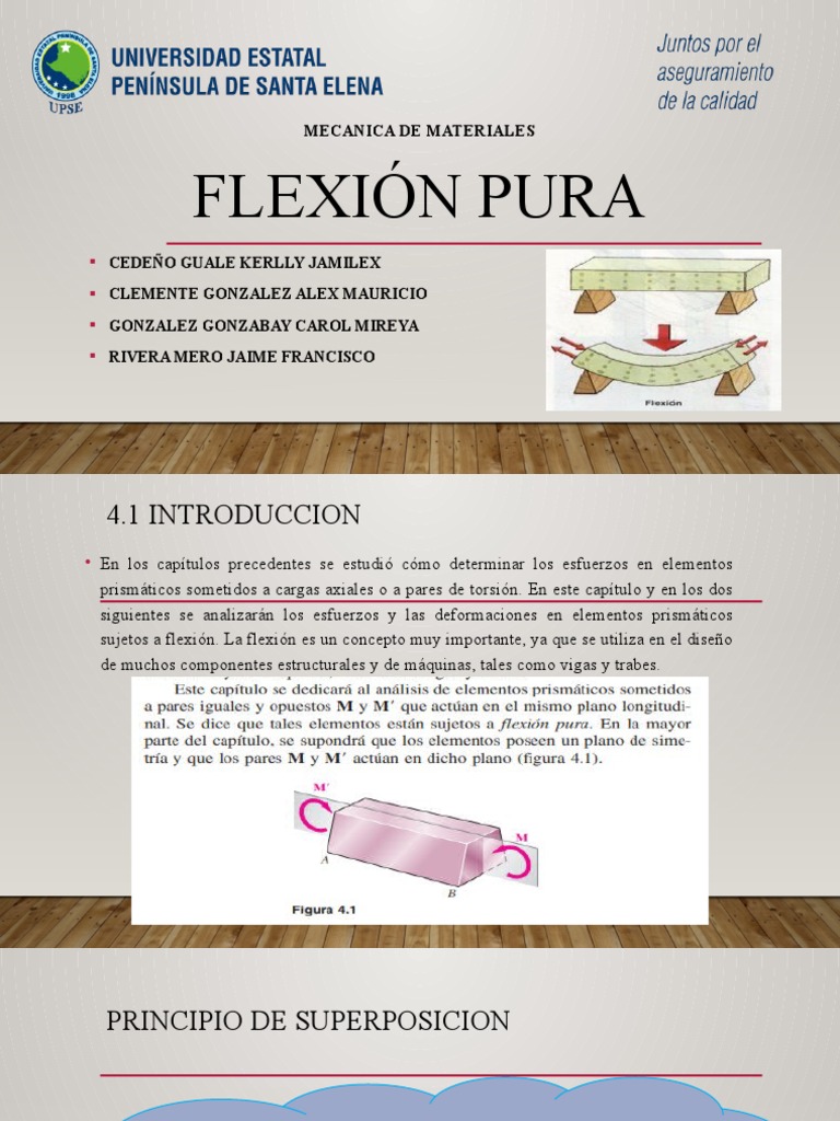 Flexion Pura Unidad Tematica 4 Mecanica de Materiales | PDF | Viga (Estructura) | Doblar