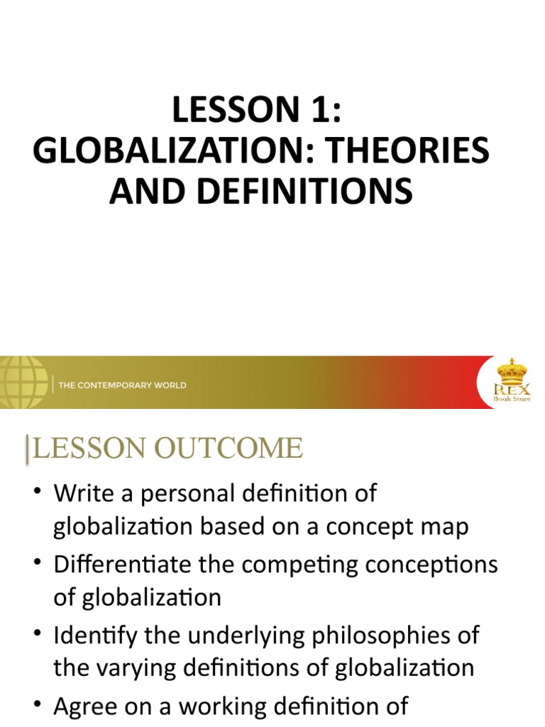 The Contemporary World Lesson 1 | PDF | Globalization | Concept