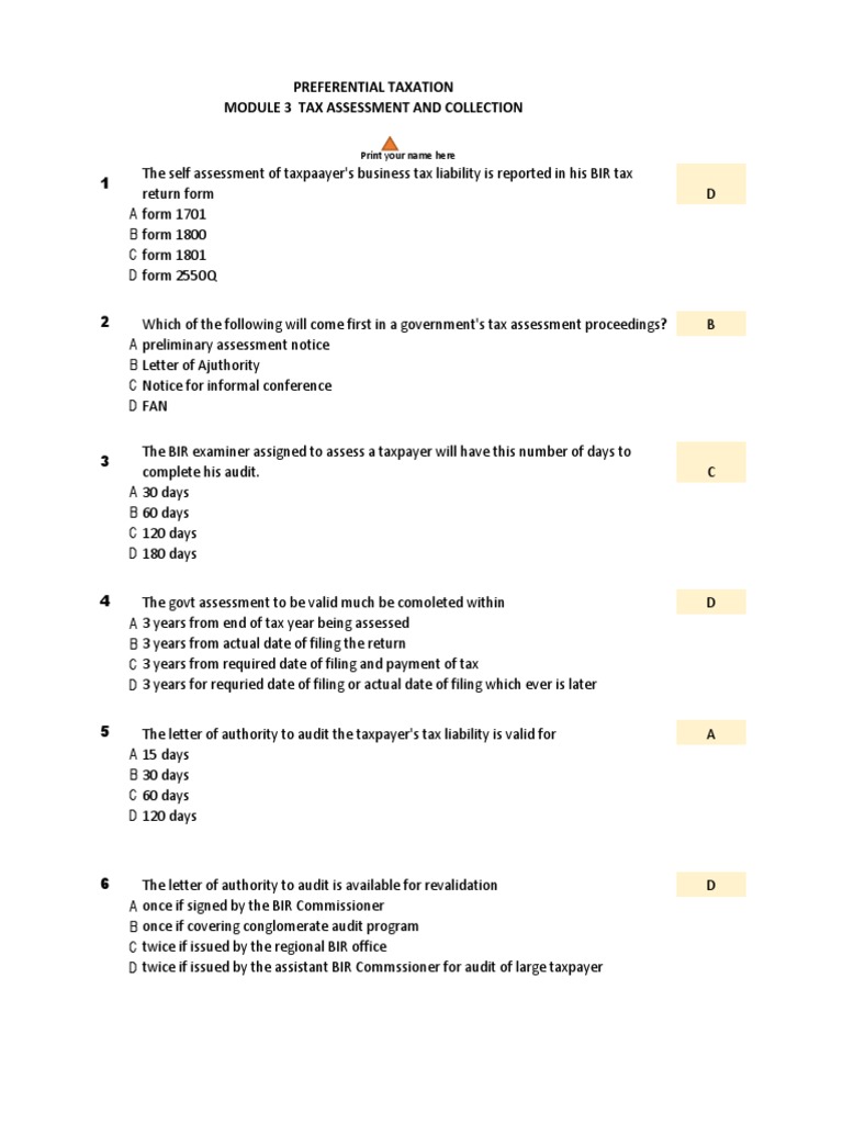 Understanding Tax Assessment and Collection Procedures | PDF | Tax ...
