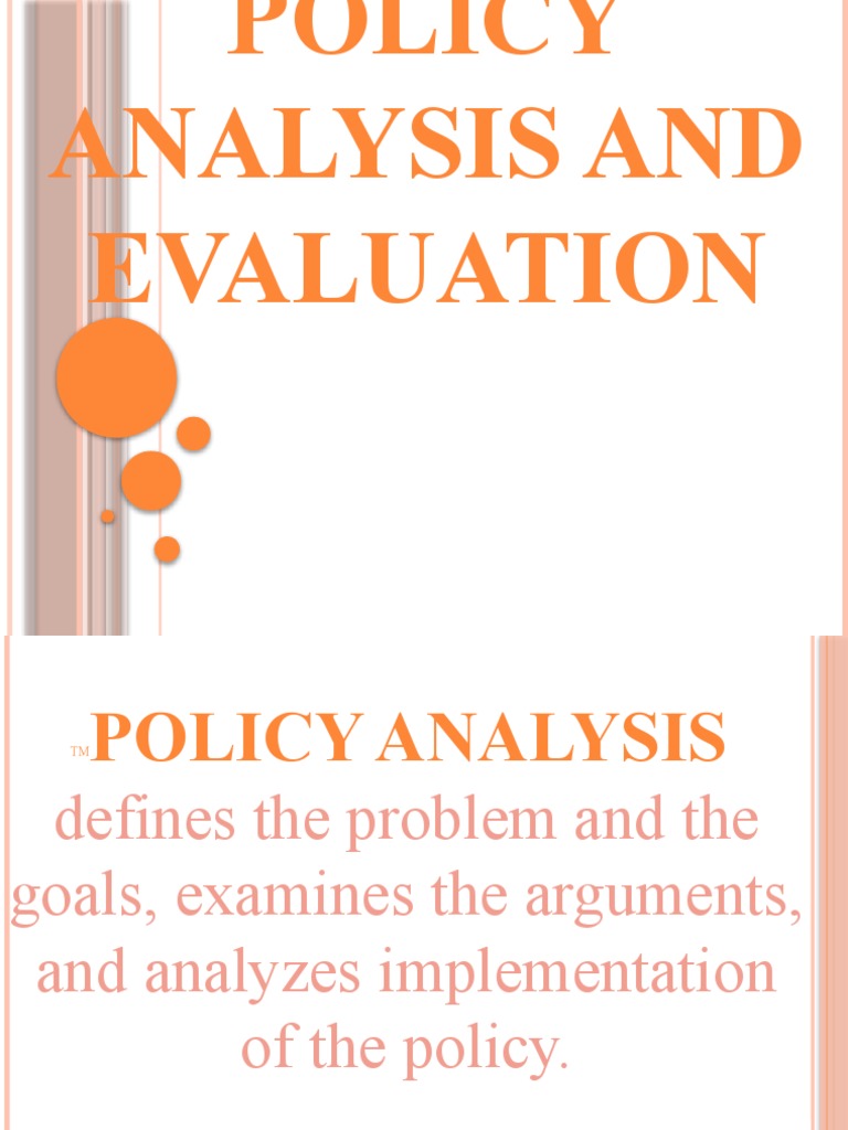 Policy Analysis and Evaluation | PDF | Evaluation | Policy Analysis