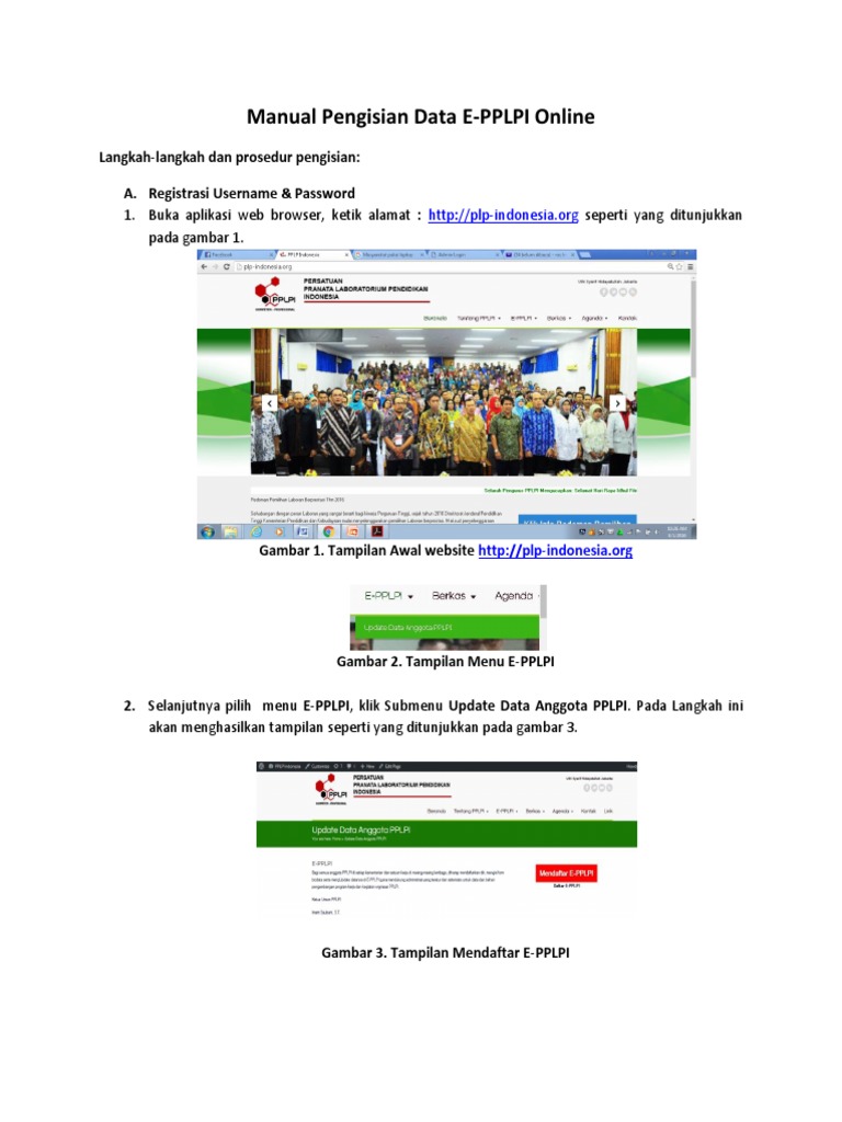 Manual Penggisian Data E-PPLPI Online | PDF