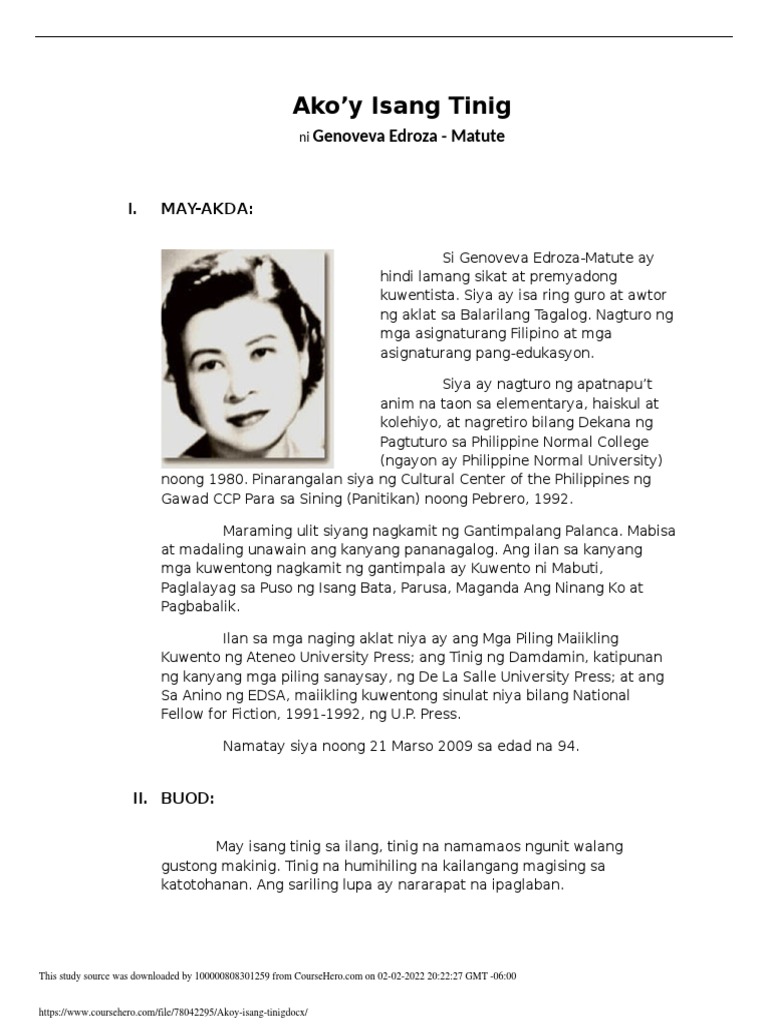 Akoy Isang Tinig | PDF