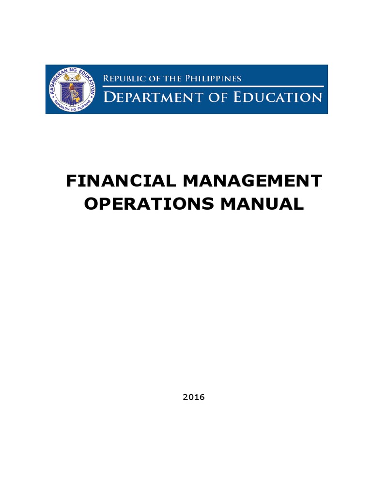 Financial Management Operations Manual (Revised - As of Dec 2 | PDF ...