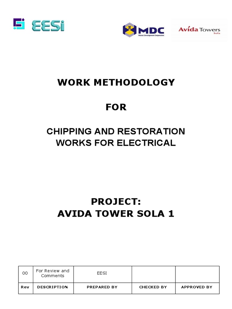 Chipping Methodology | PDF | Scaffolding | Concrete