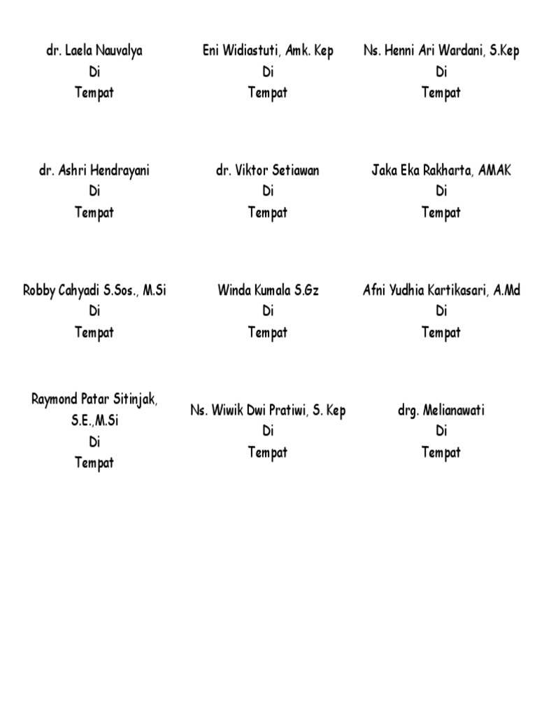 Format Undangan Stiker | PDF