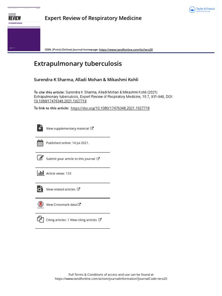 Extrapulmonary Tuberculosis | PDF | Tuberculosis | Medical Imaging