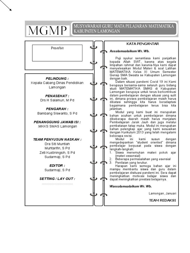 Modul MTK Xi Genap Final | PDF