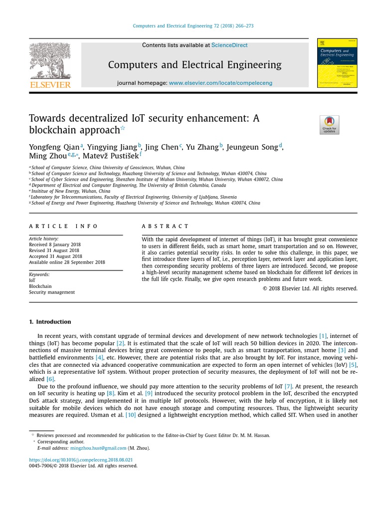 Computers and Electrical Engineering | PDF | Internet Of Things ...