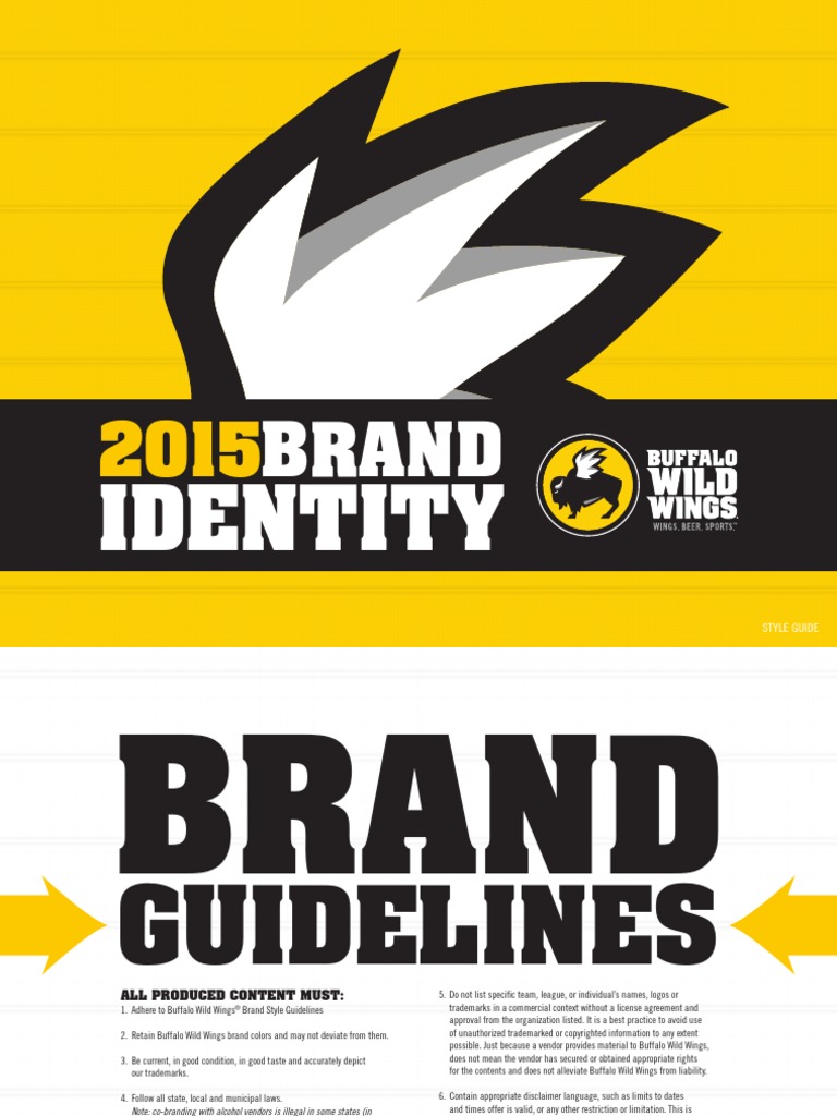 Buffalo Wild Wings 2014 1994 - BWW - Style Guide | PDF | Typography ...