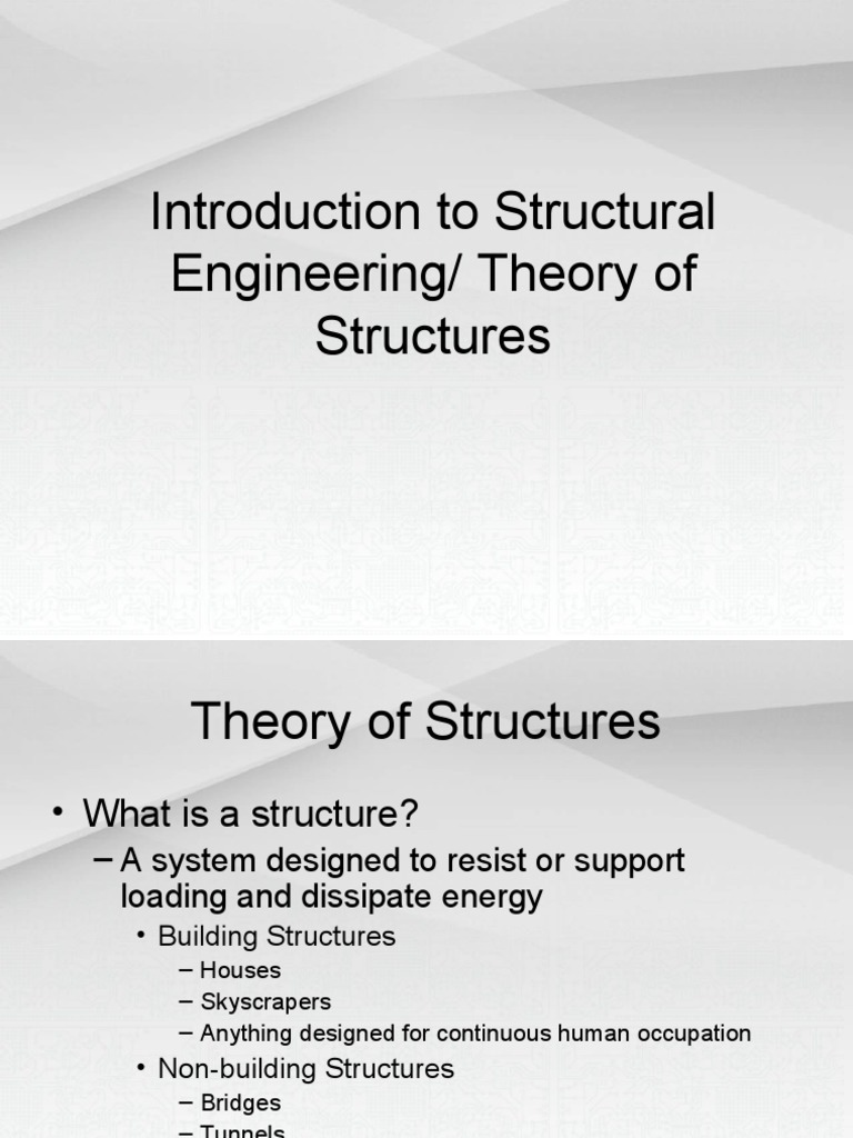 Lecture 1-Introduction To Structural Engineering | PDF | Concrete | Force