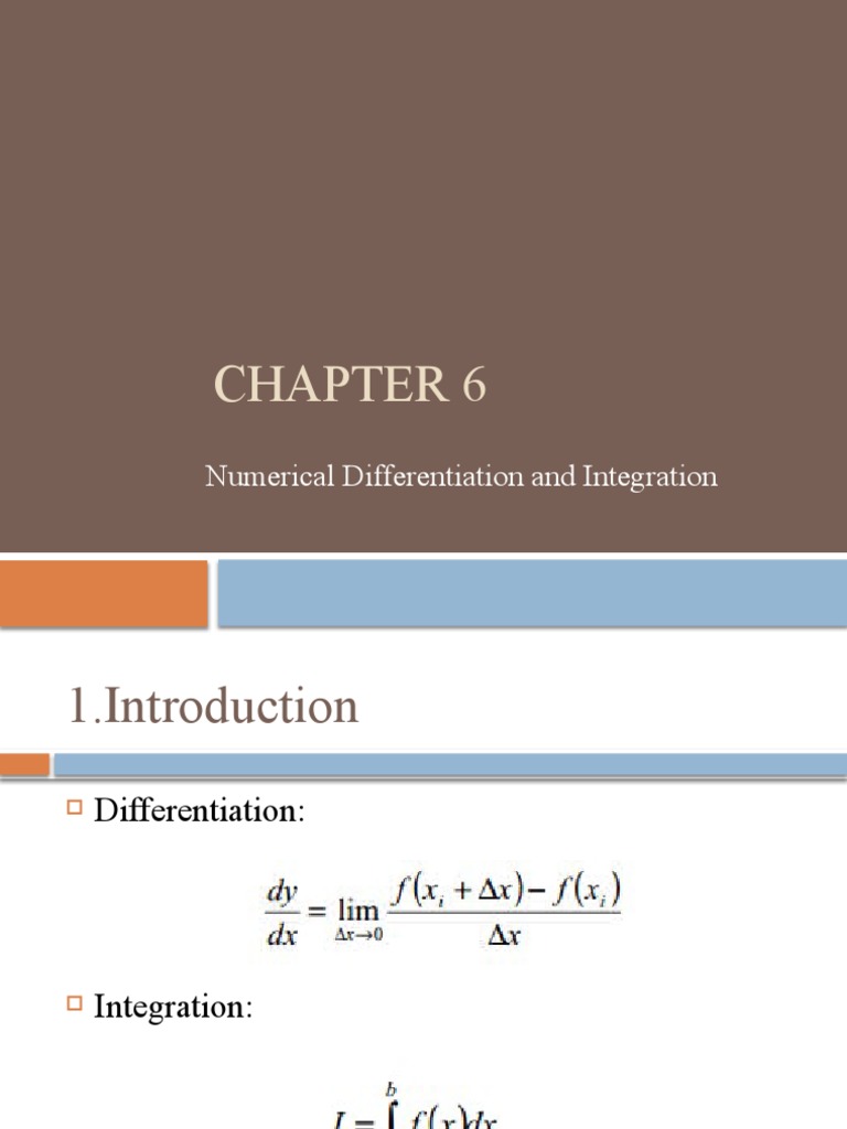 Numerical Differentiation and Integration | PDF | Finite Difference | Integral