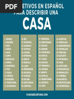 Adjetivos para Describir La Casa | PDF
