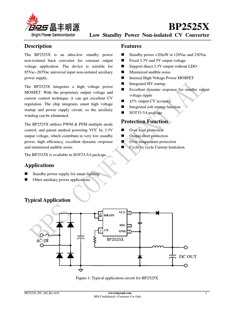 Ultra-Low Standby Power Non-Isolated Buck Converter for Constant ...