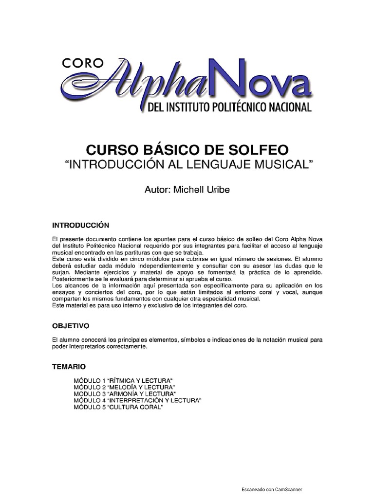 Curso Basico de Solfeo | PDF