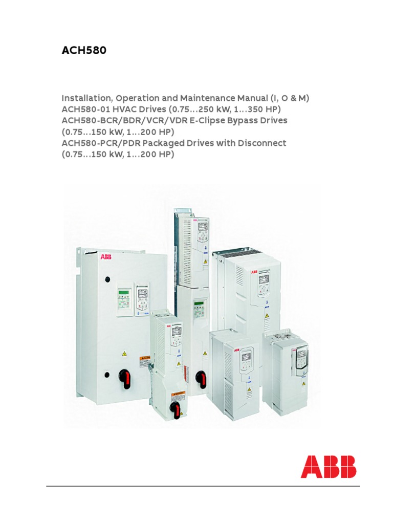 Abb VSD Ach580 | PDF | Electromagnetic Compatibility | Electric Motor