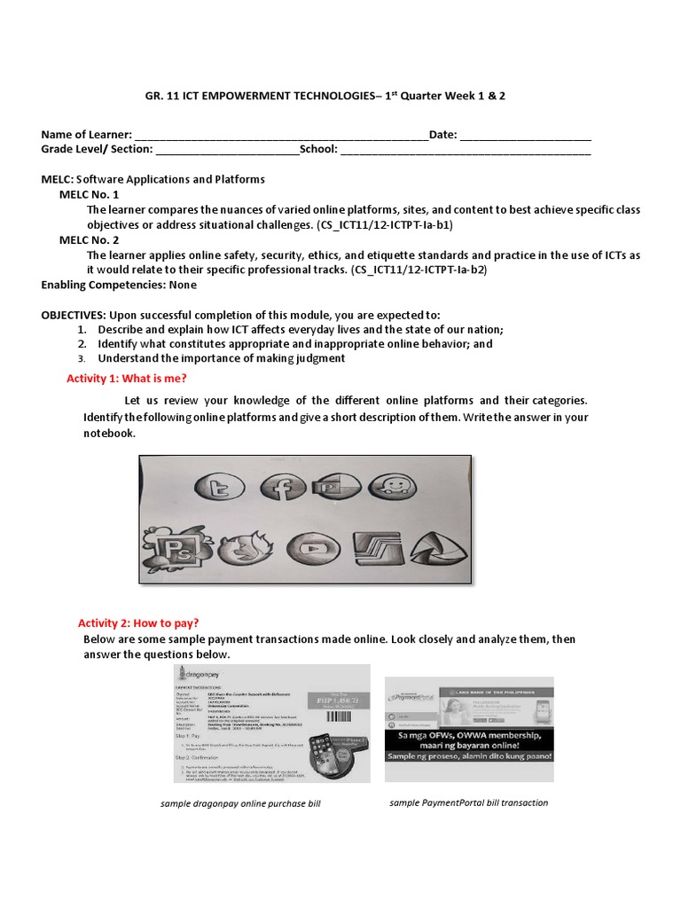 EmpTech Module Week 1-2 | PDF | Popular Culture & Media Studies | Social Media