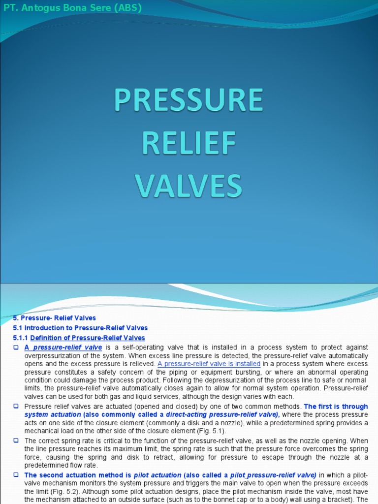 5 Pressure Relief Valves | PDF | Valve | Building Engineering