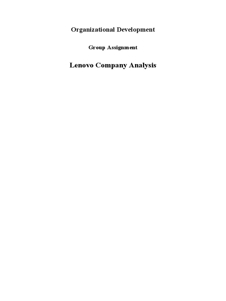 Lenovo Company Analysis: Organizational Development | Download Free PDF ...