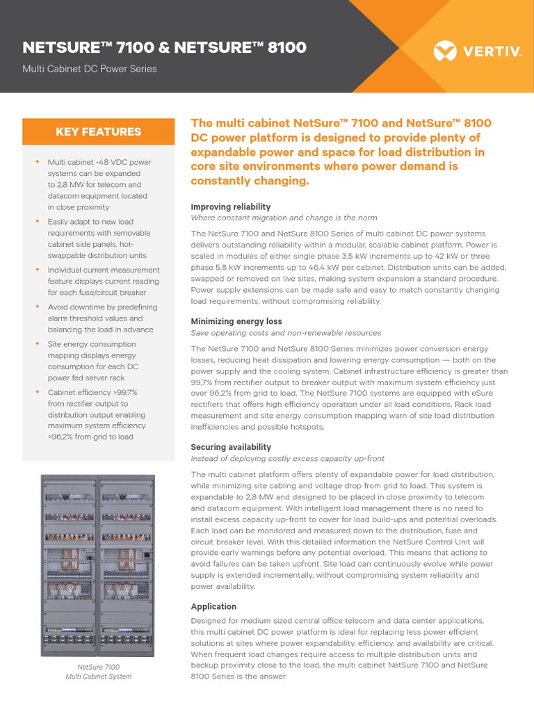Netsure 7100 Netsure 8100 Data Sheet English | PDF | Rectifier ...