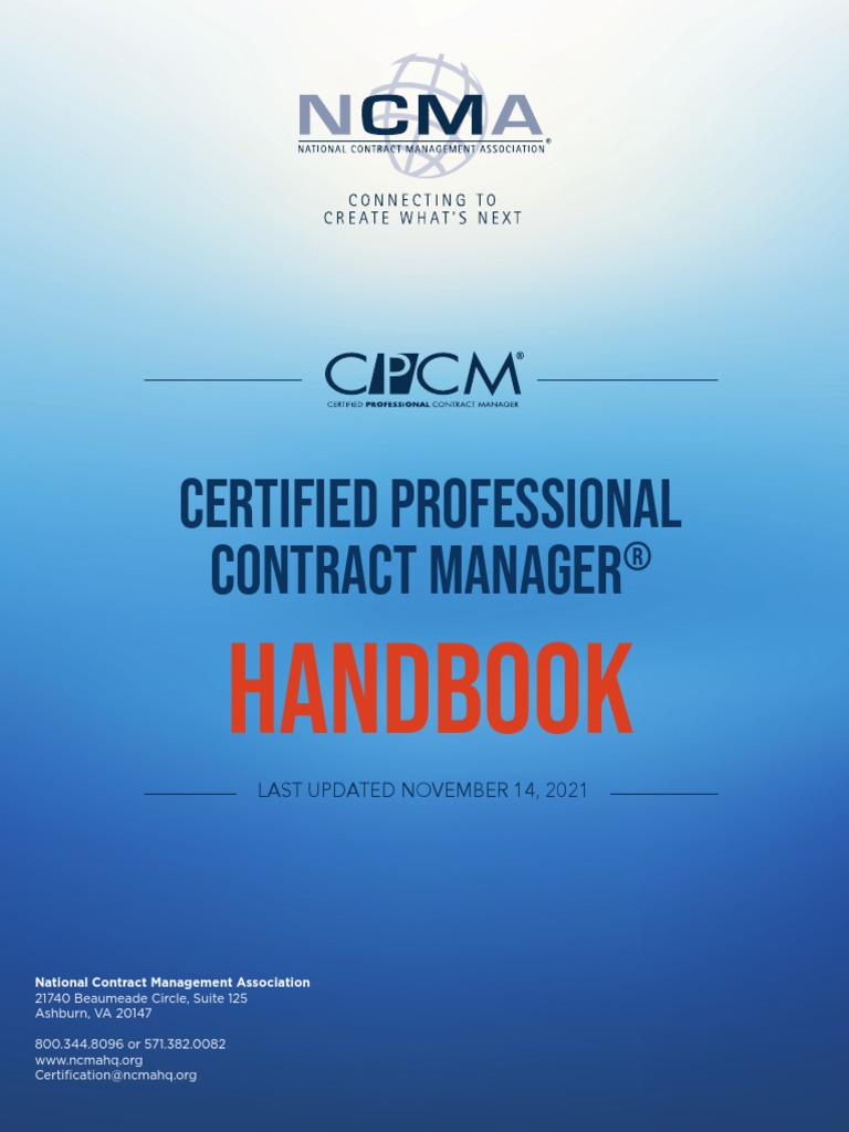 CPCM Handbook | PDF | Test (Assessment) | Professional Certification
