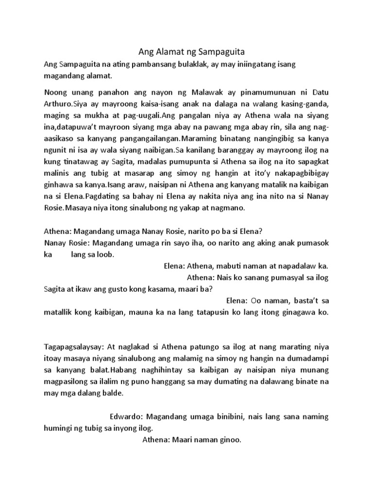 Filipino Project (Alamat) | PDF