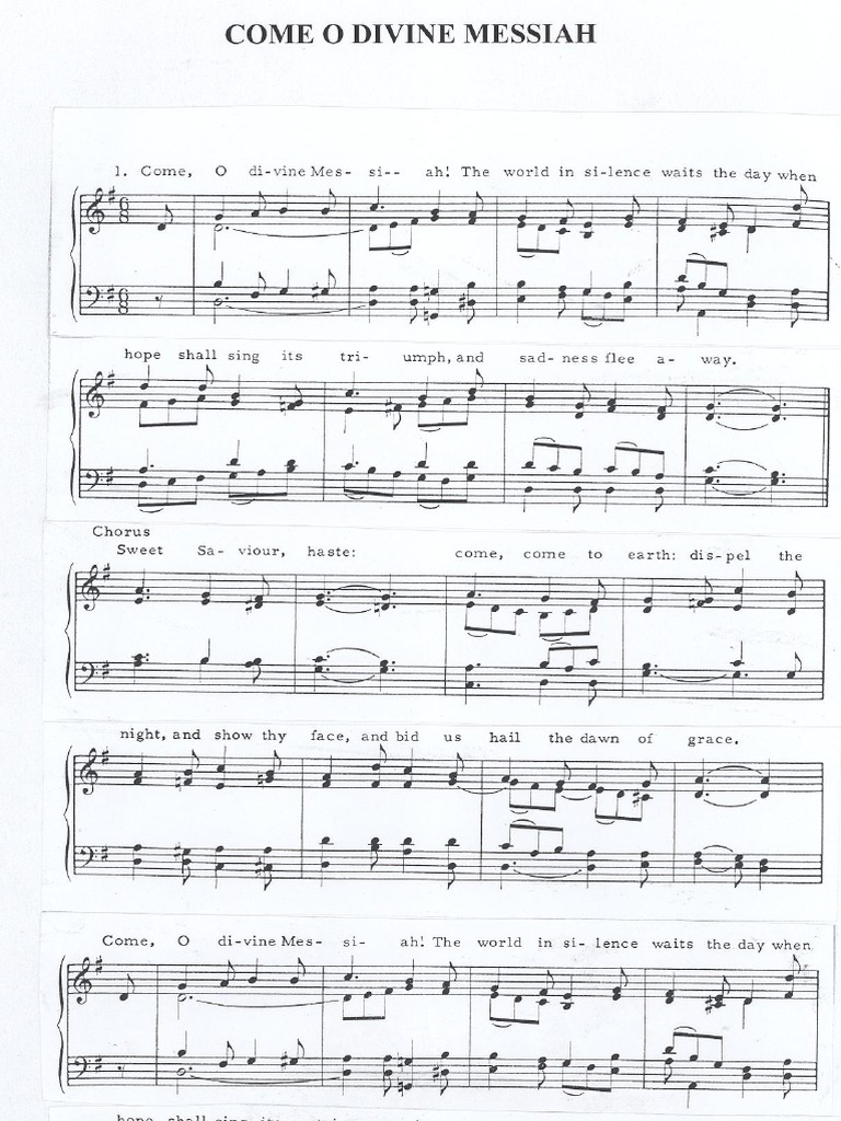 Come O Divine Messiah | PDF