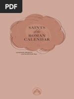 Calendrier des Saints 2025 | PDF