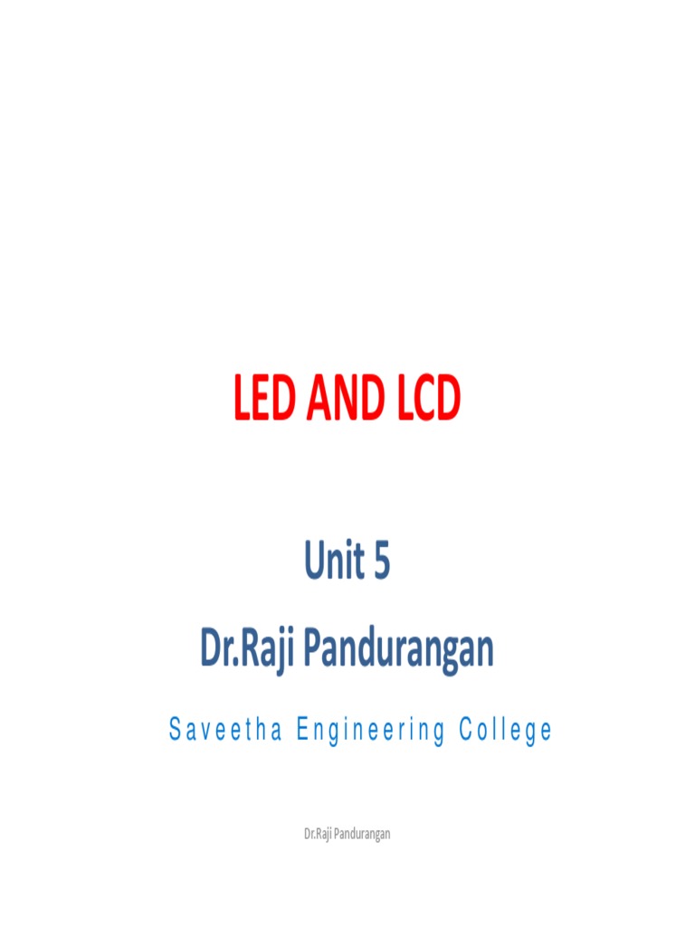 LED and LCD Technologies Explained | PDF | Liquid Crystal Display ...