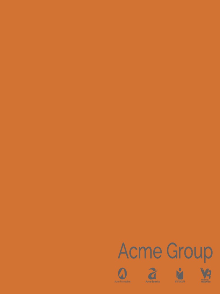Acme Group-generics+Formulations+Imacule - Corporate - Brochure | PDF