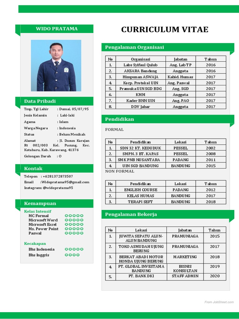 Curriculum Vitae: Wido Pratama | PDF