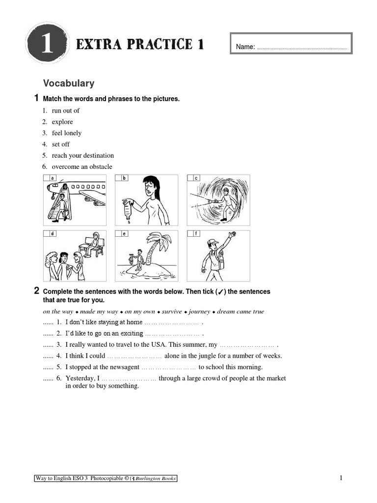 3ºeso Waytoeng3 Extra Unit1 | PDF | Language Arts & Discipline