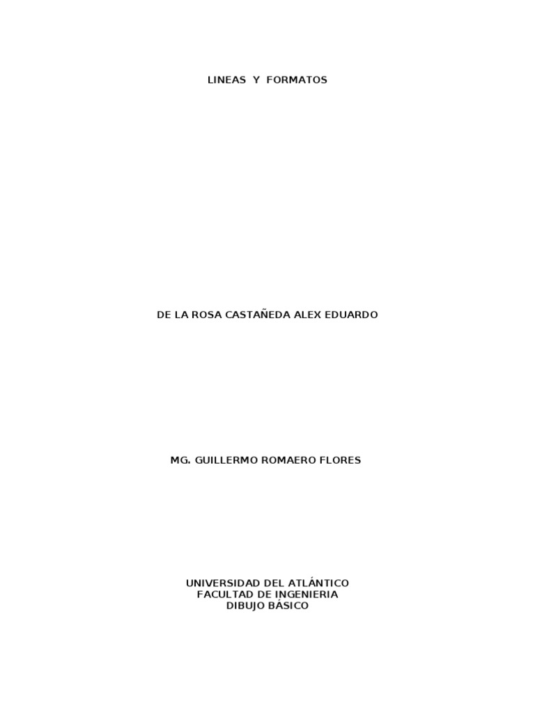 Tipos y Formatos de Líneas en Dibujo | PDF | Dibujo